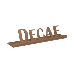 Laser Cut ID "Decaf" Table Sign in Rose Gold