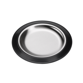Round Thermo-Plate® Platter Insulated Serving Plate Small Sloped Black ...